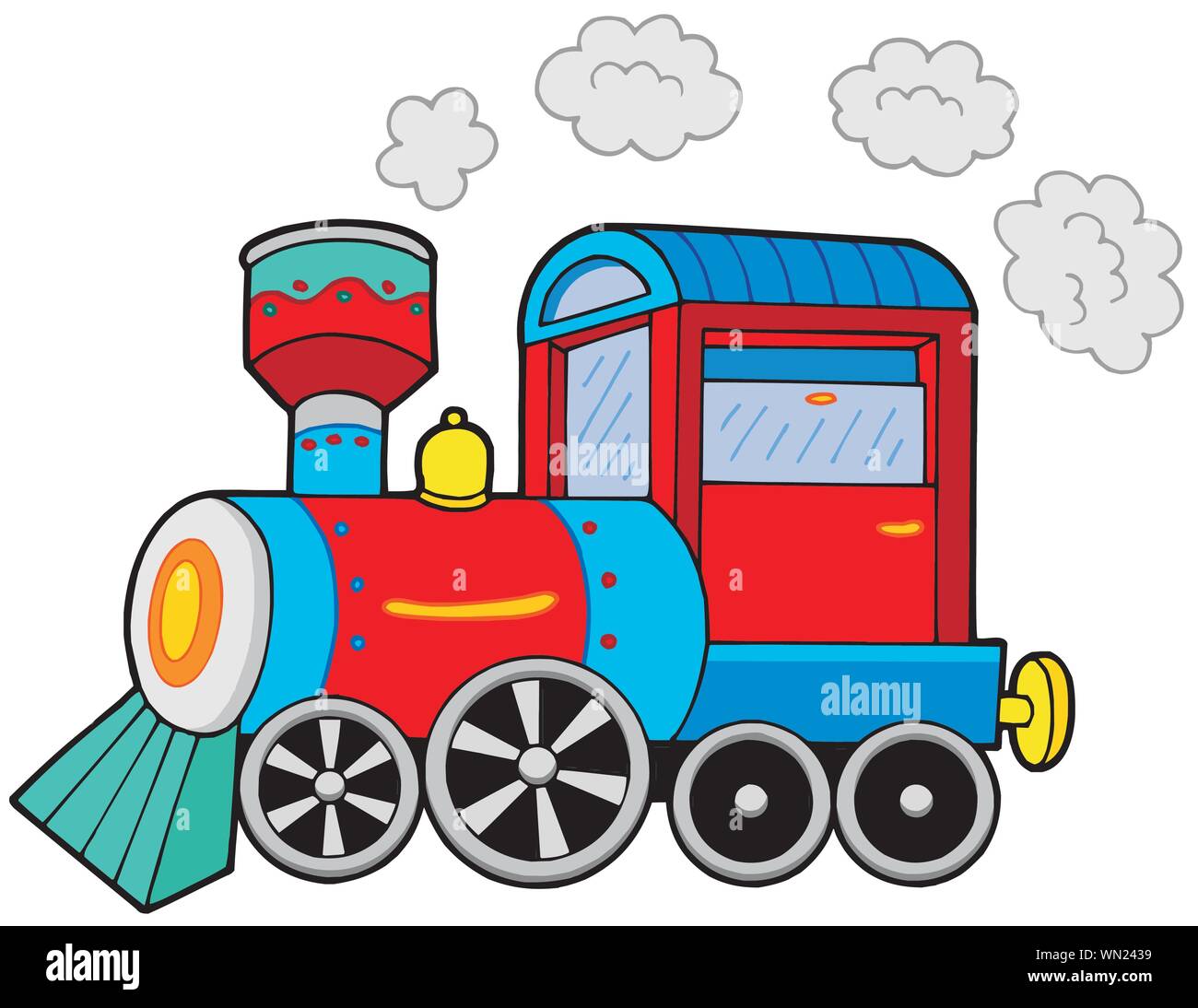 Locomotive drawing with tender hi-res stock photography and images - Alamy