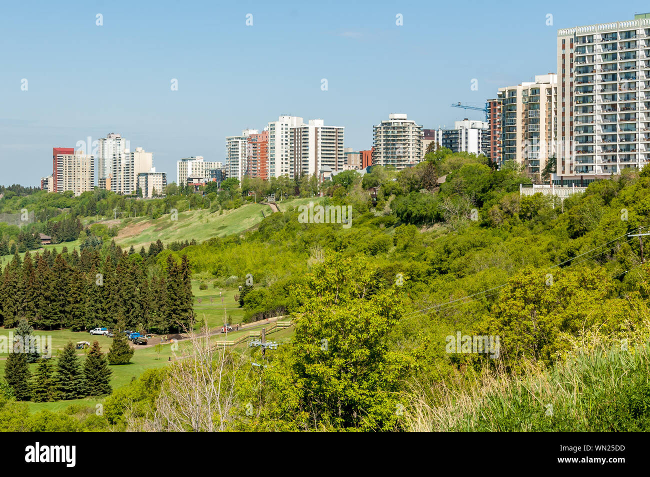 Edmonton's beautiful river valley on a summer day Stock Photo - Alamy