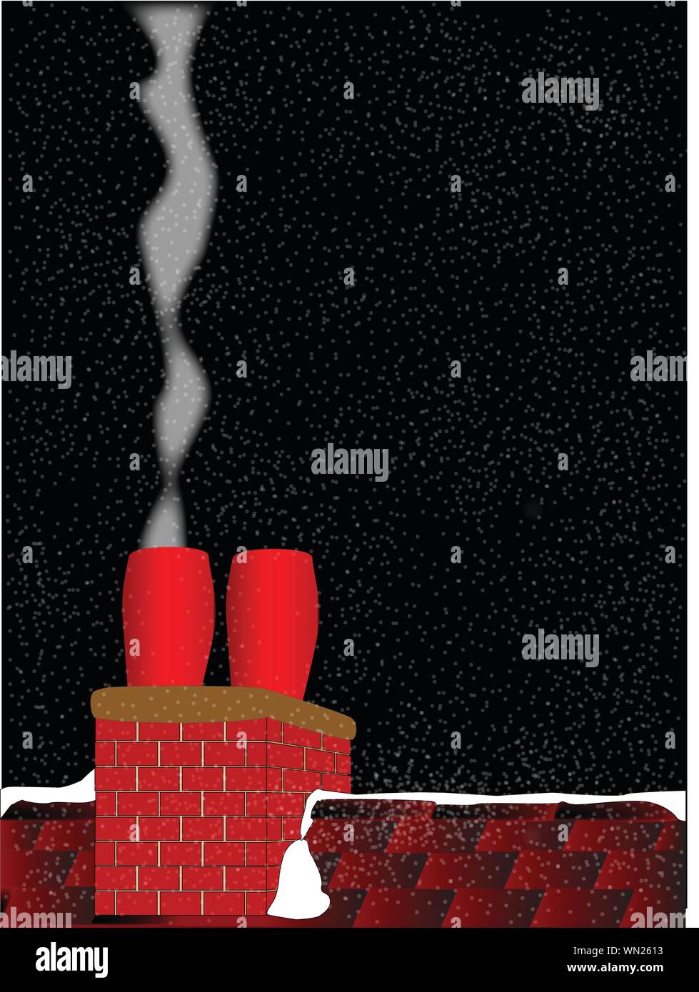 Chimney on roof in Stock Vector Images - Alamy
