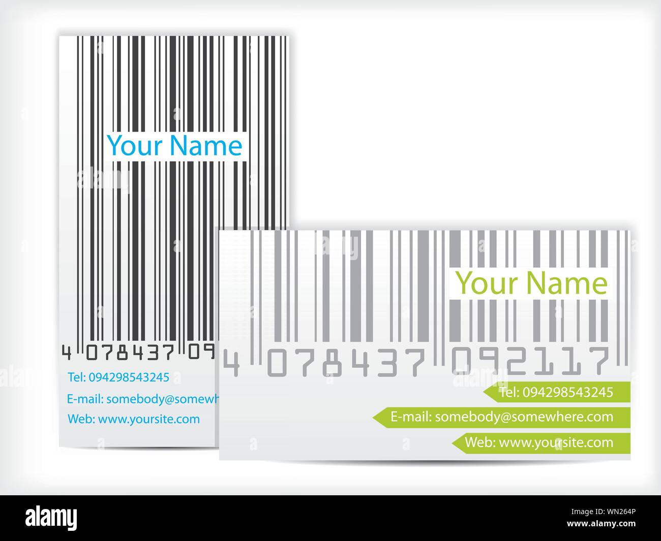 Bar code business card design Stock Vector Image & Art - Alamy