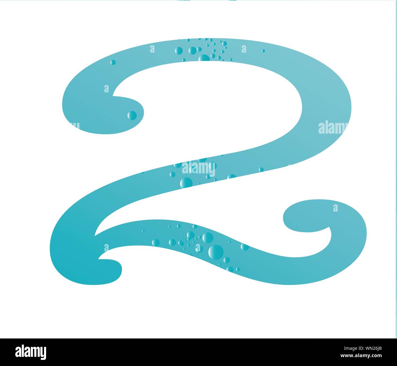 Water Number 2 Stock Vector Image & Art - Alamy