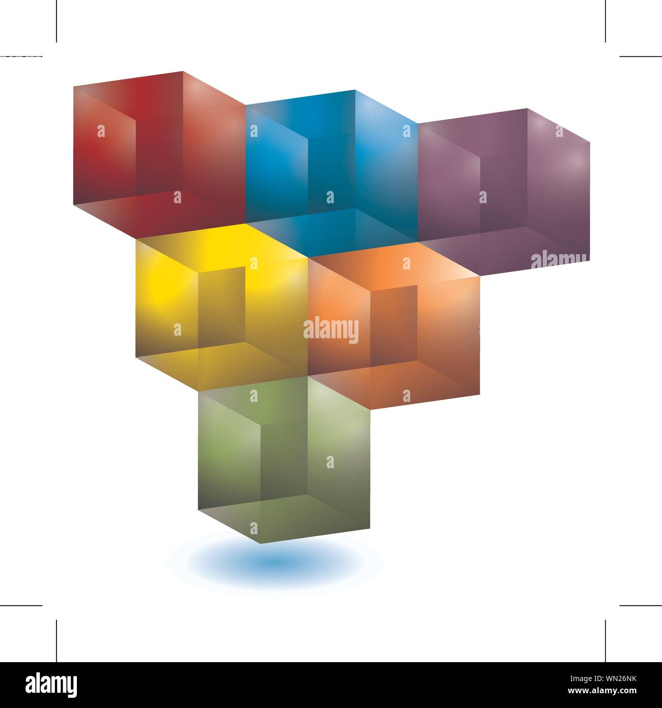 Floating Cubes Stock Vector Images Alamy