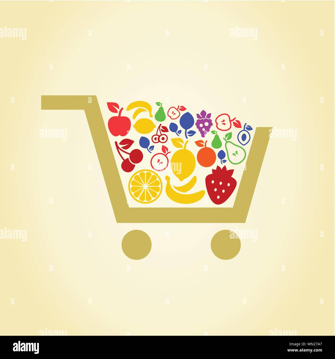 Fruit a cart Stock Vector Image & Art - Alamy