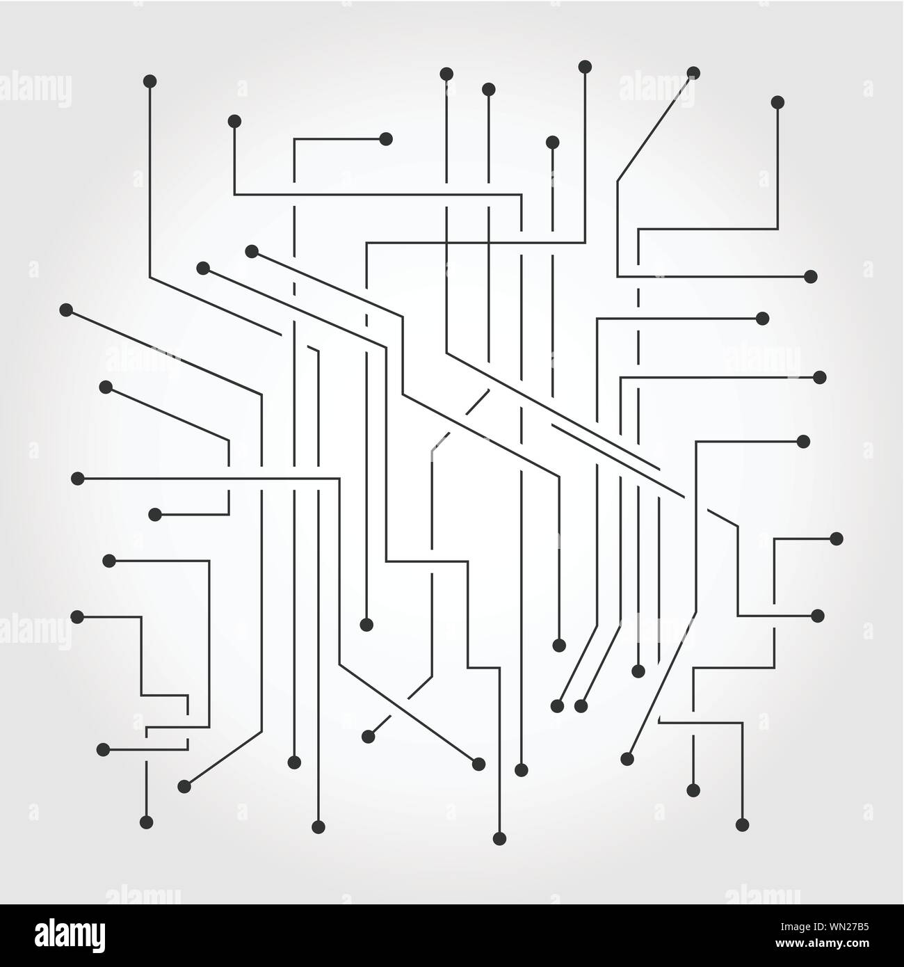 Abstract electronic scheme on Black and White Stock Photos & Images - Alamy
