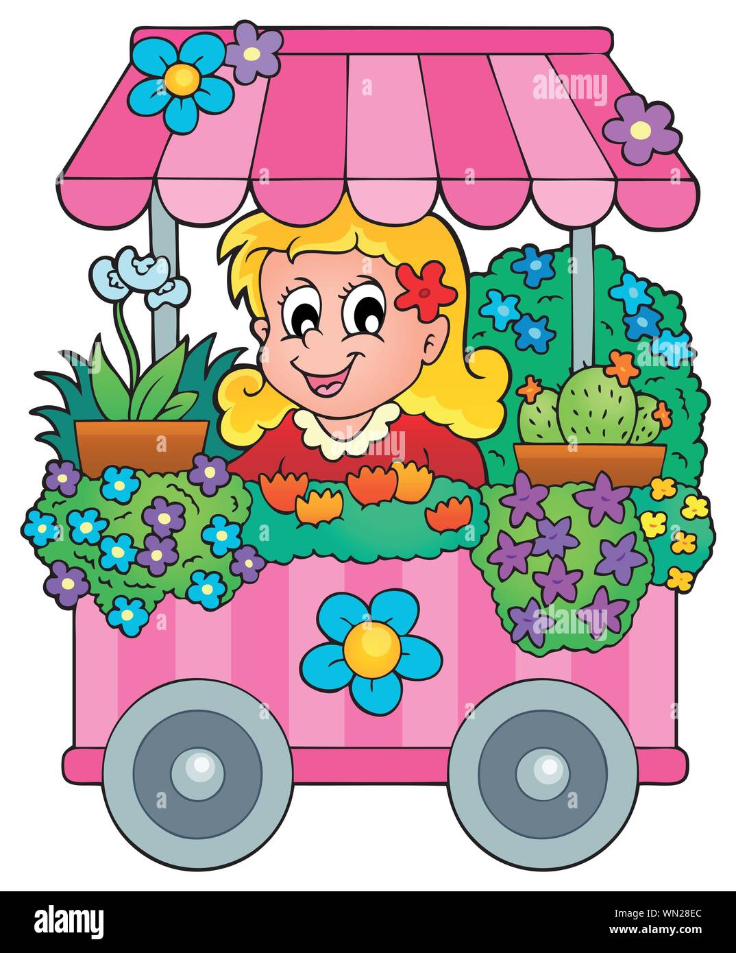 Shop flower display Cut Out Stock Images & Pictures - Alamy