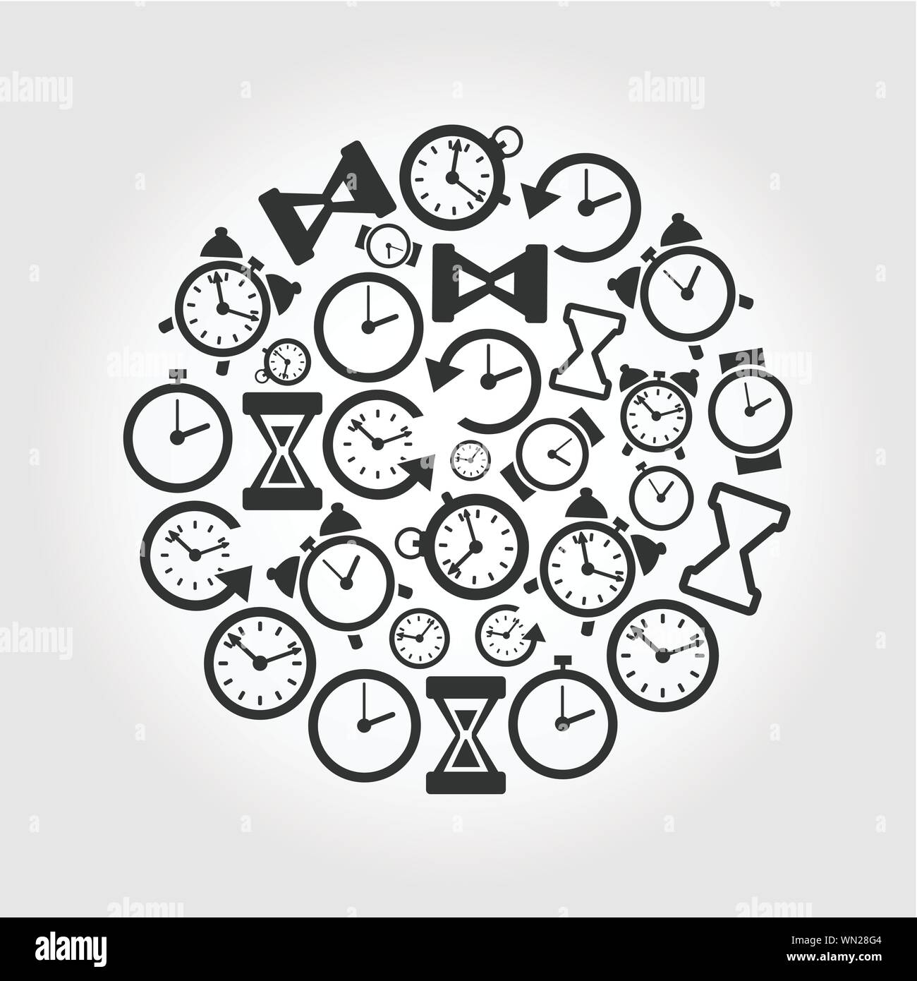 Time is a circle Black and White Stock Photos & Images - Alamy