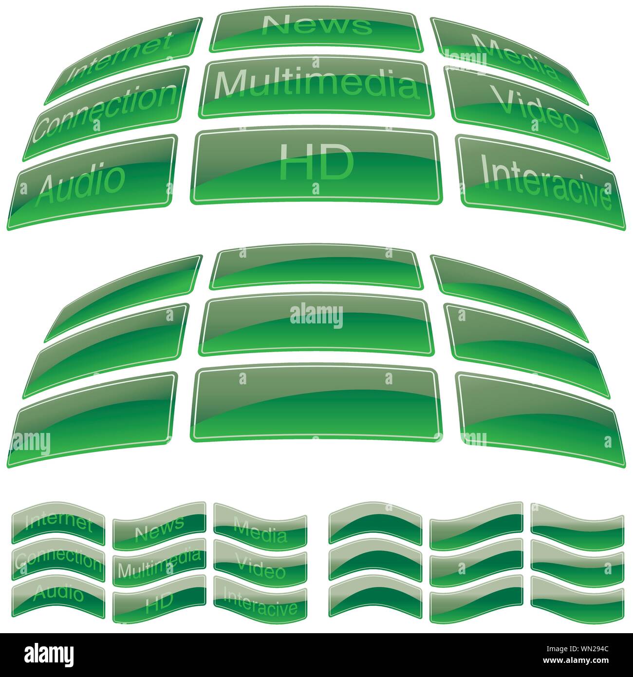 Green Glass Buttons Stock Vector Image & Art - Alamy