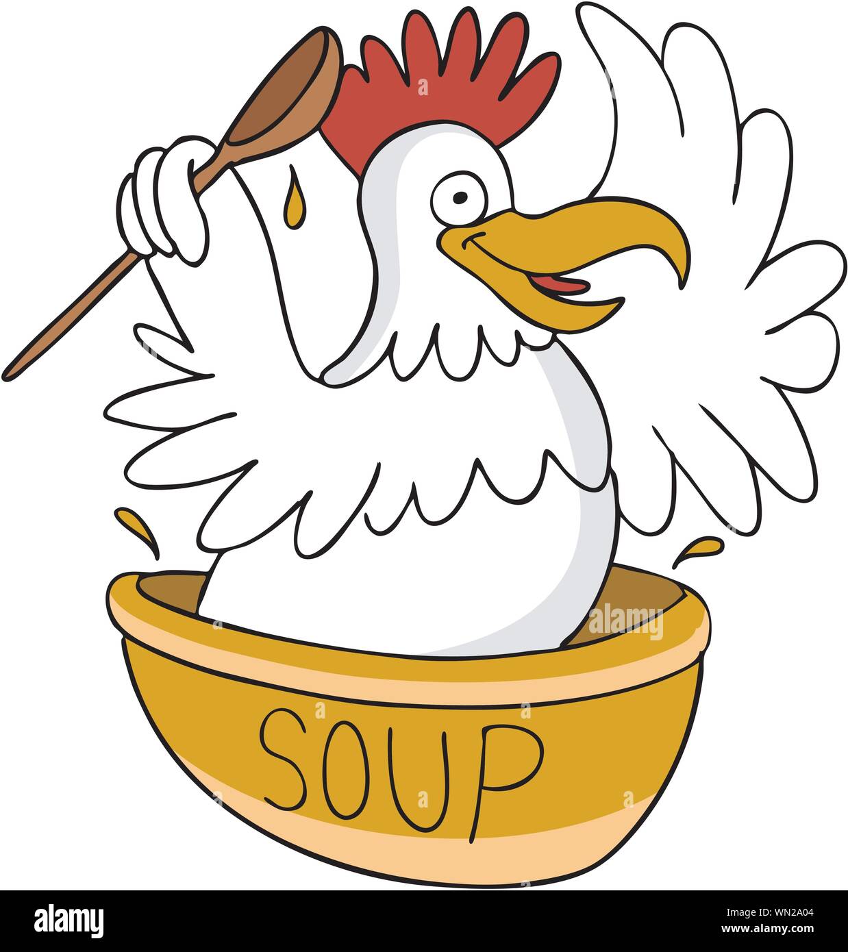 Chicken Soup Cartoon High Resolution Stock Photography and Images - Alamy