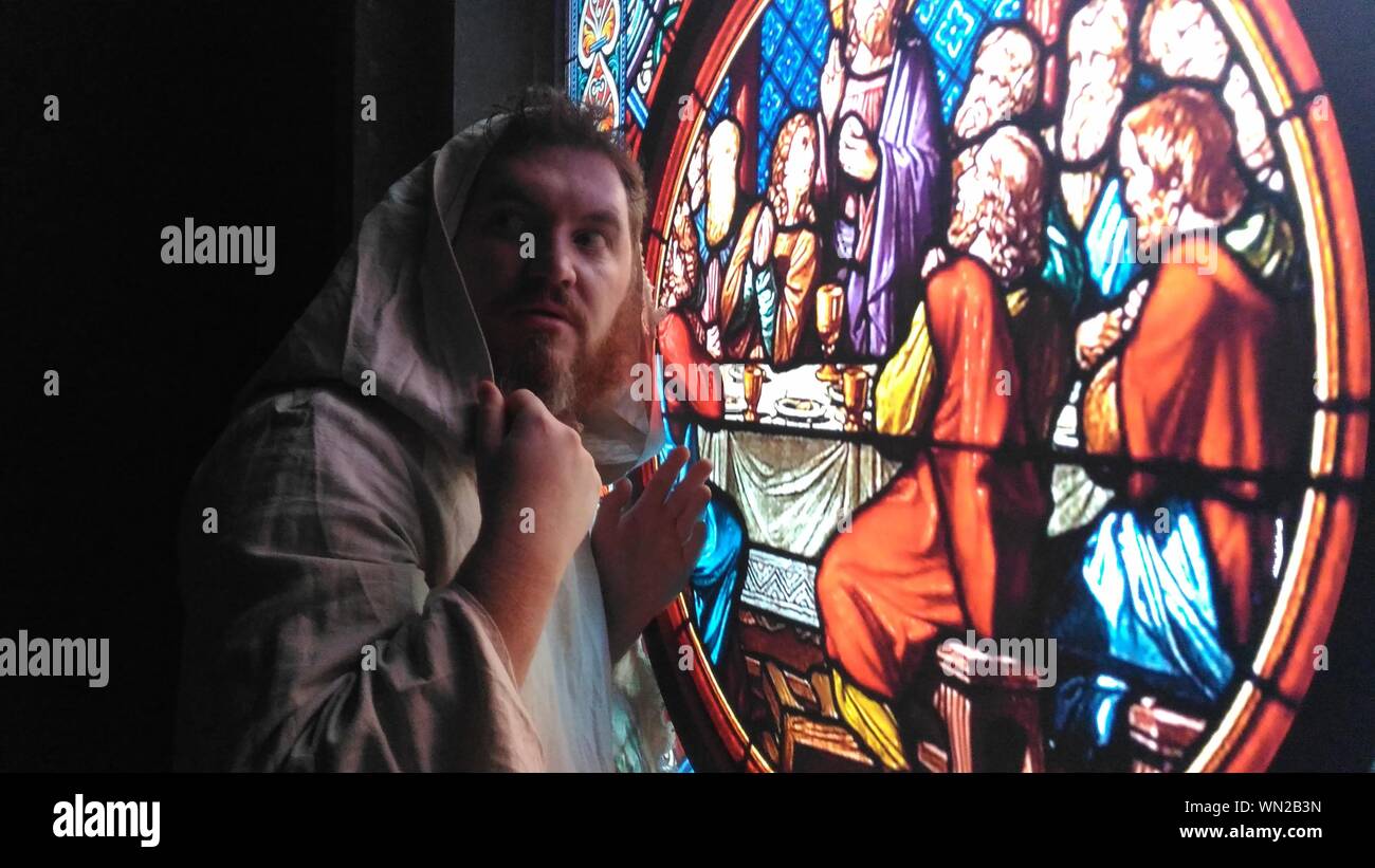 Illuminated stained glass window hi-res stock photography and images ...
