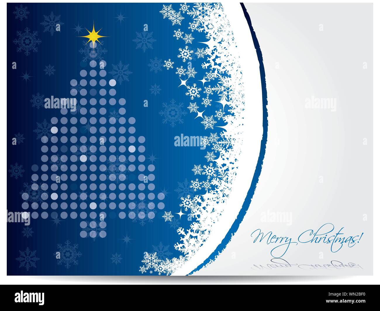 Christmas card design in blue color Stock Vector Image & Art - Alamy