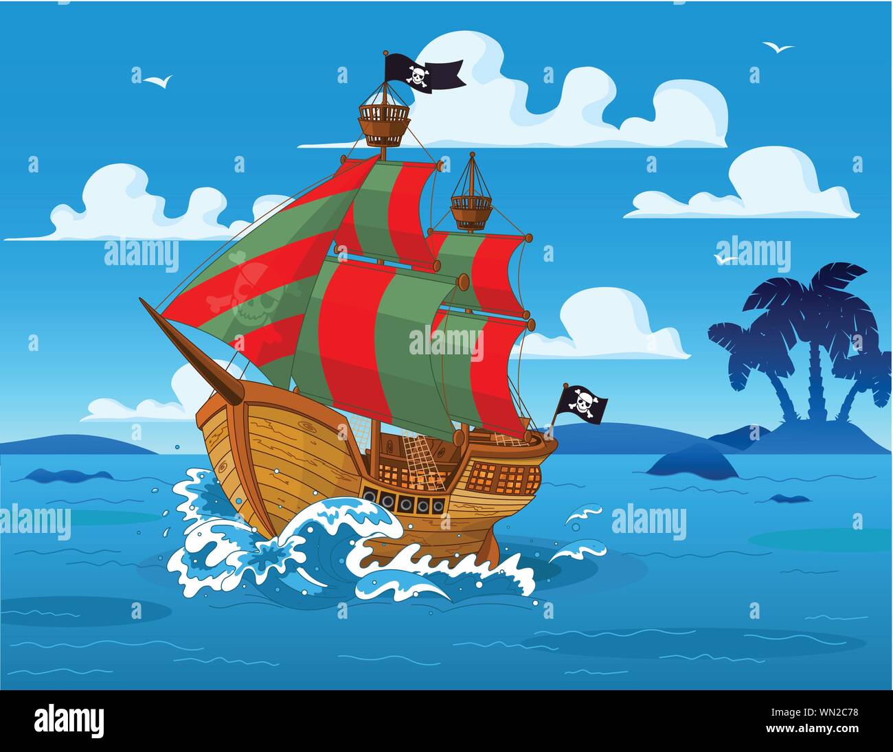Cartoon sea pirate corsair Stock Vector Images - Alamy