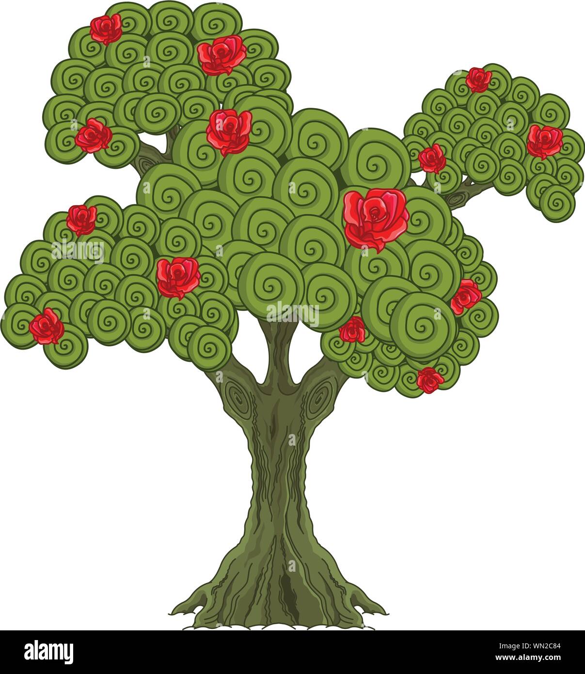 Alice in wonderland tree Stock Vector Images - Alamy