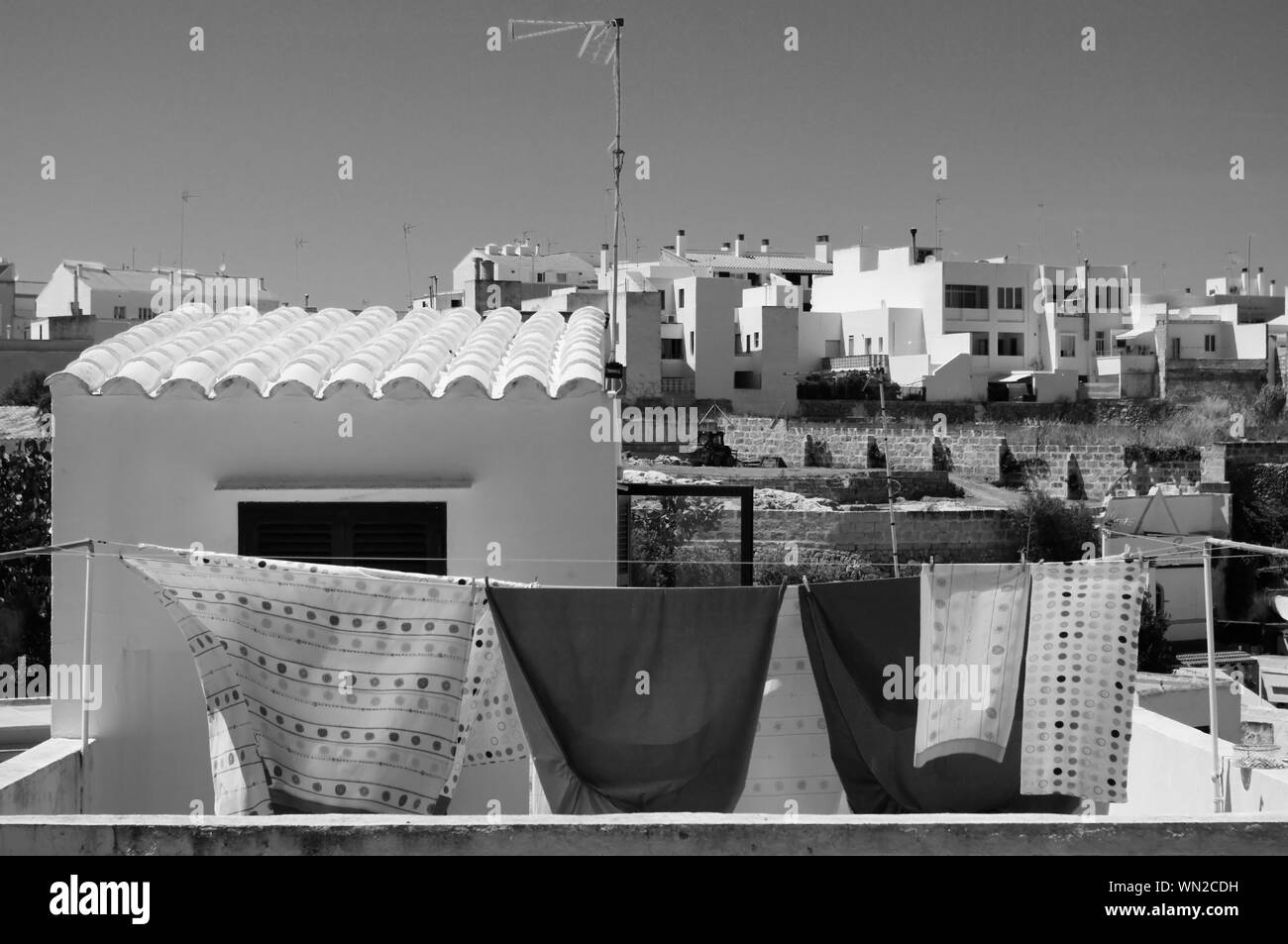 Clothes For Drying On Terrace High Resolution Stock Photography and ...