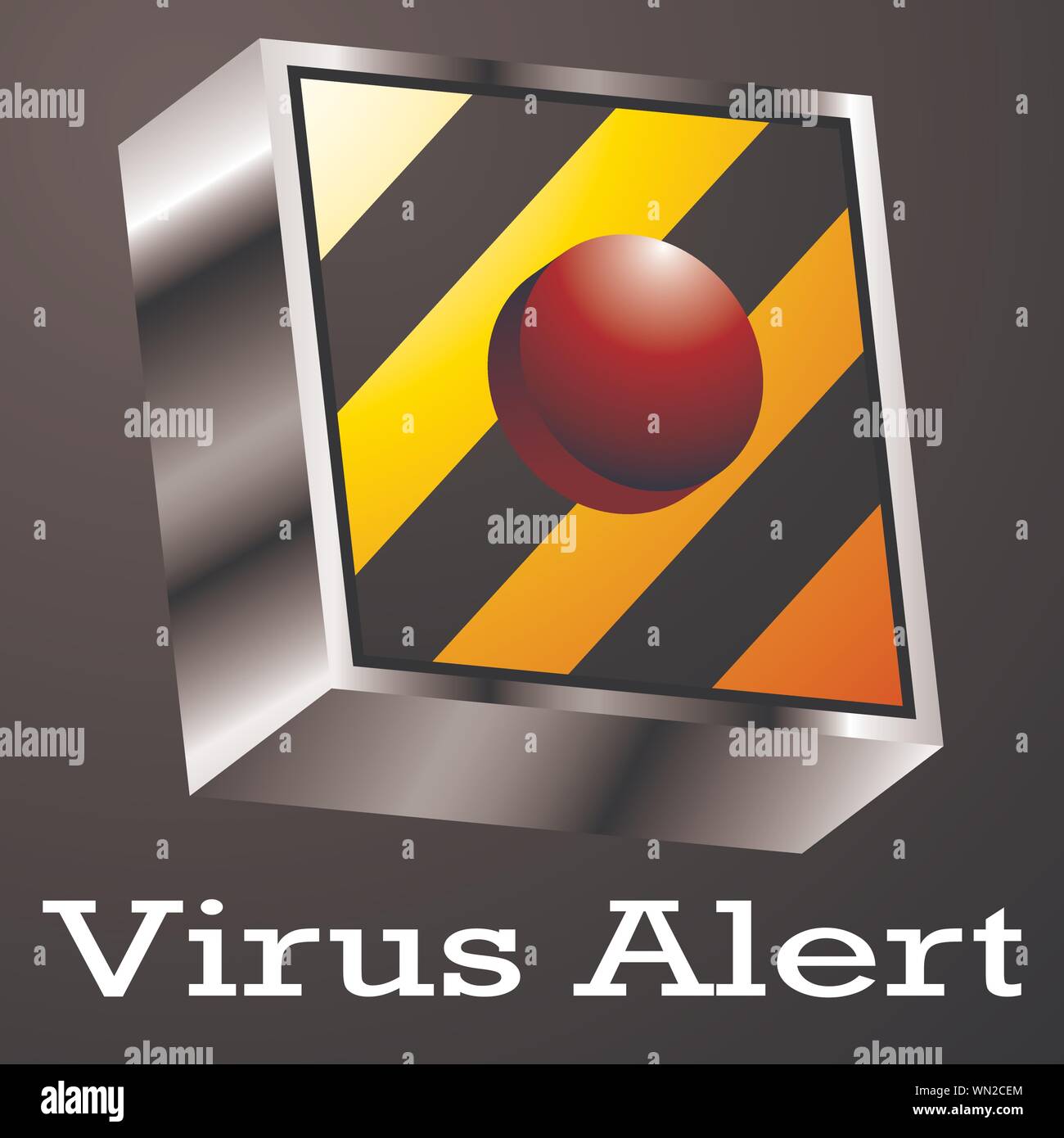 Virus Alert Button Stock Vector Image & Art - Alamy
