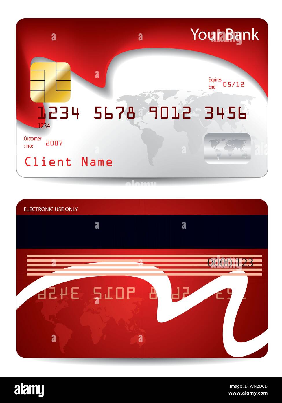 Gold credit debit card world map Cut Out Stock Images & Pictures - Alamy
