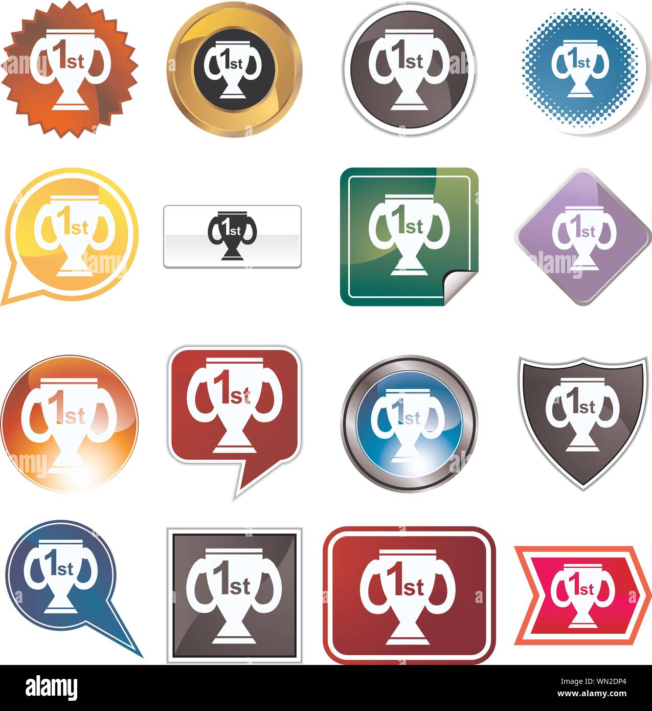 Multiple Buttons - First Place Stock Vector Image & Art - Alamy