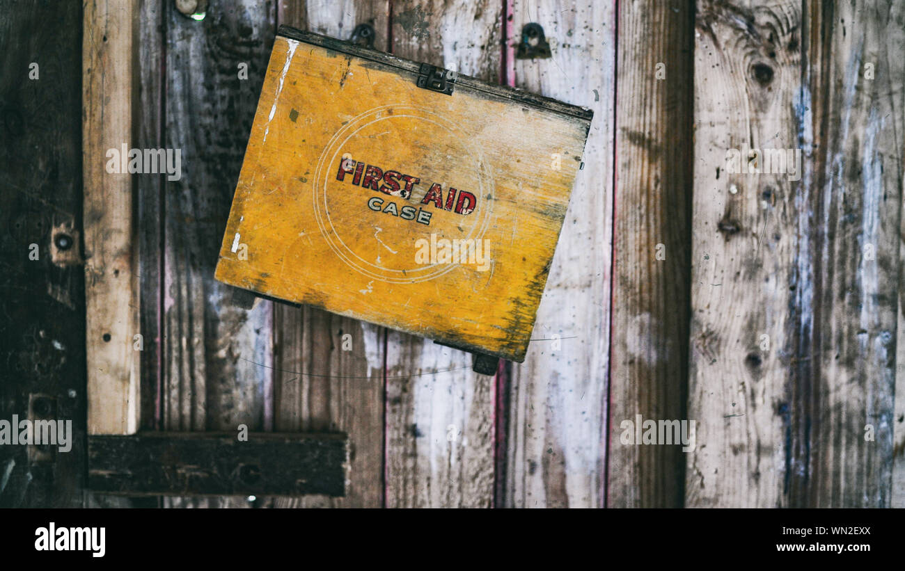 Wooden first aid box hi-res stock photography and images - Alamy