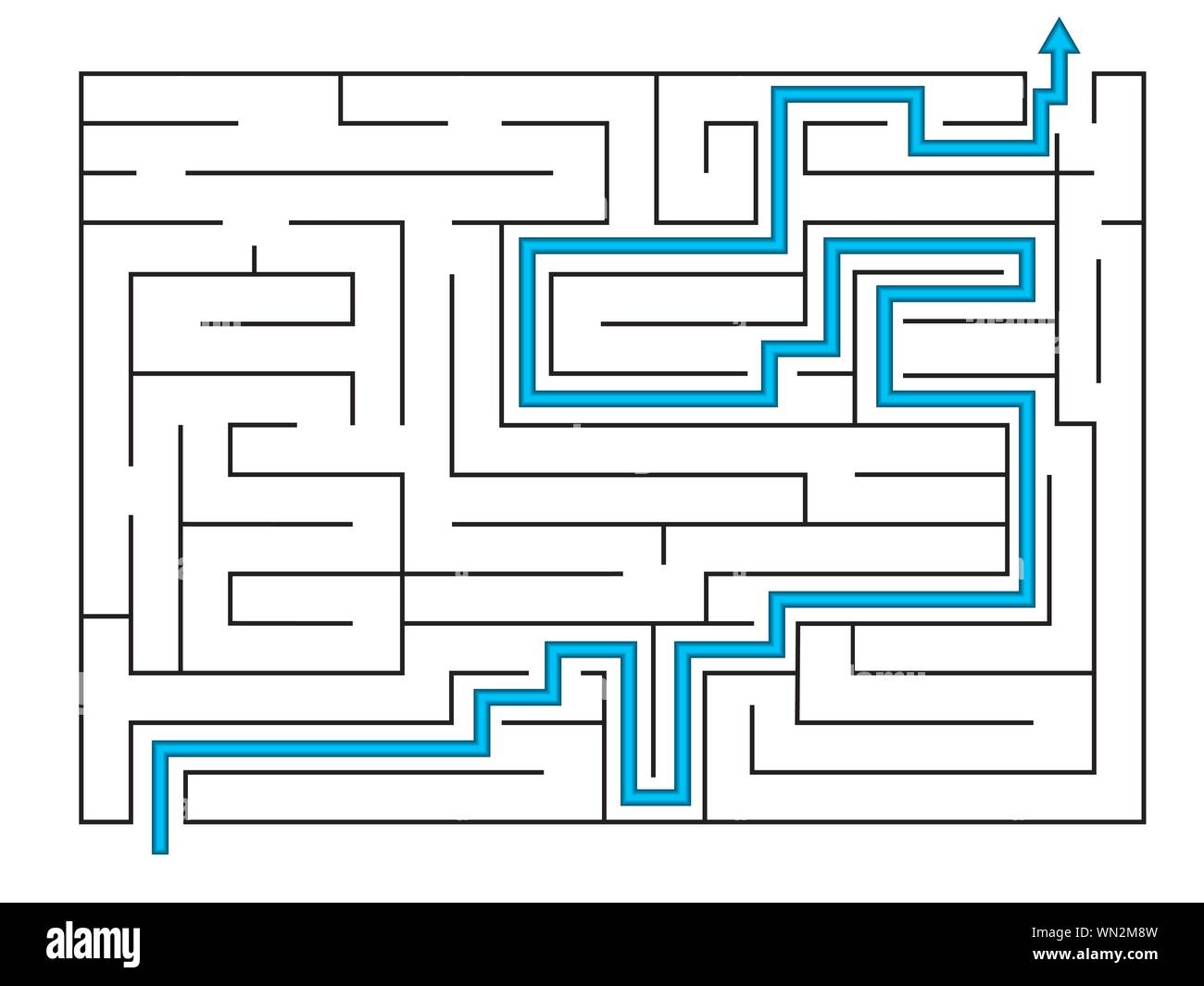 Labyrinth with way out Stock Vector Image & Art - Alamy