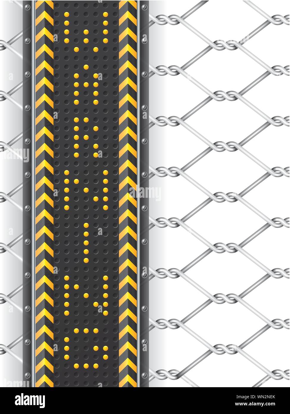 Hazard background with led warning text Stock Vector Image & Art - Alamy