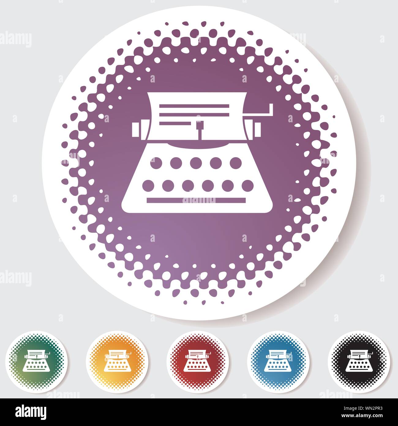 Red typewriter key Stock Vector Images - Alamy