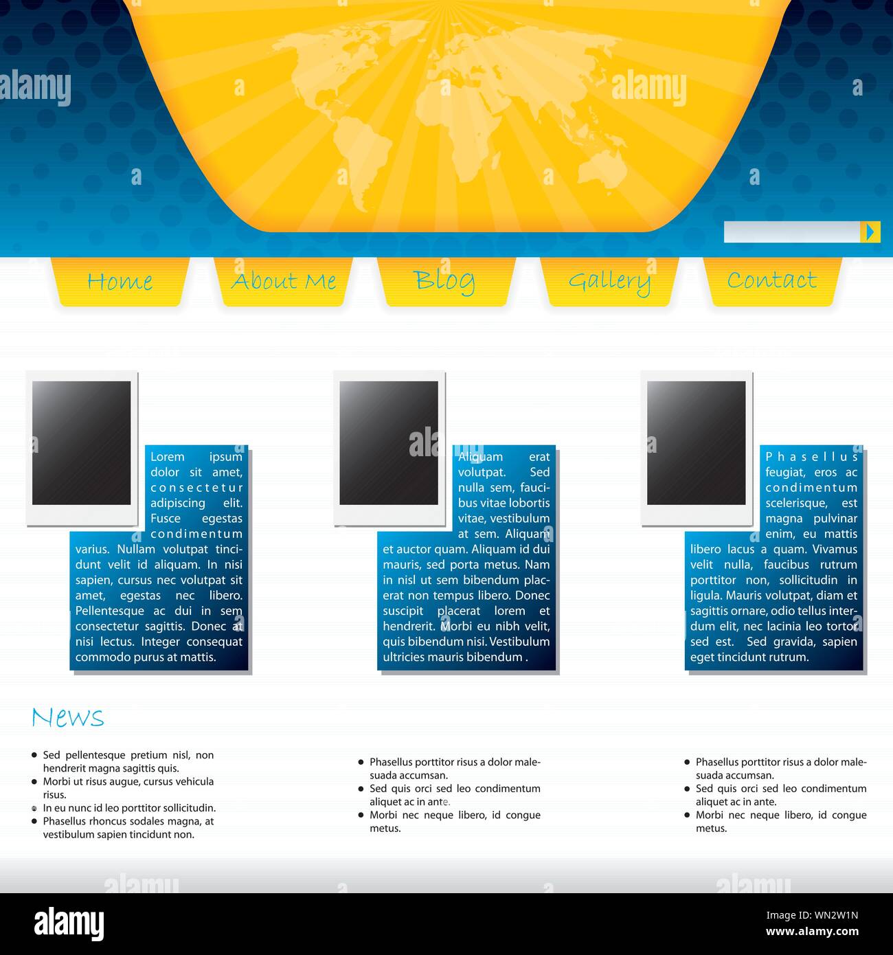 Community website template Stock Vector Image & Art - Alamy