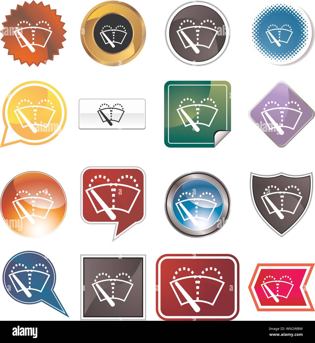 Car windshield wipers icon hi-res stock photography and images - Alamy