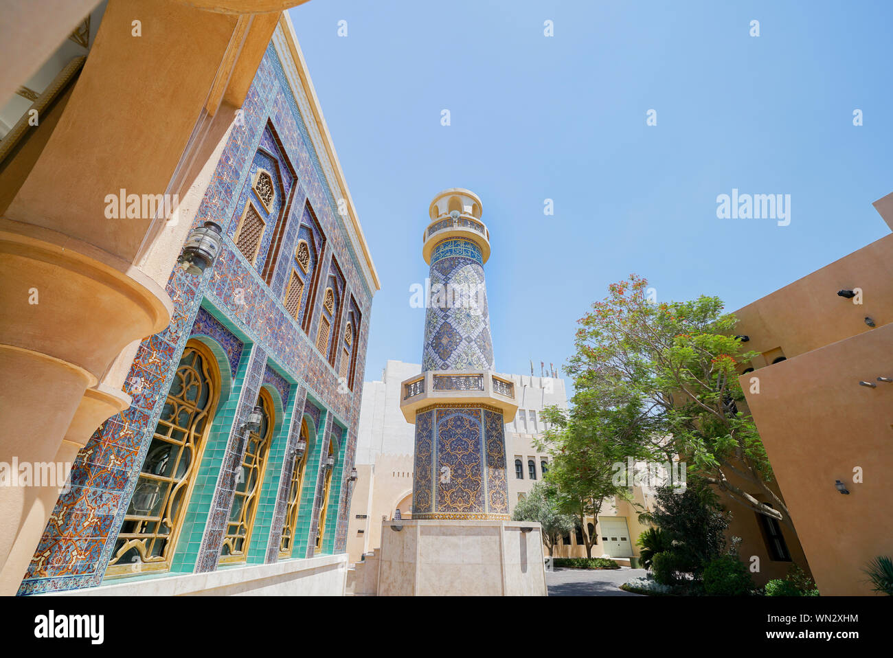 Highly decorative Masjid or mosque of Katara, Doha Qatar Stock Photo ...