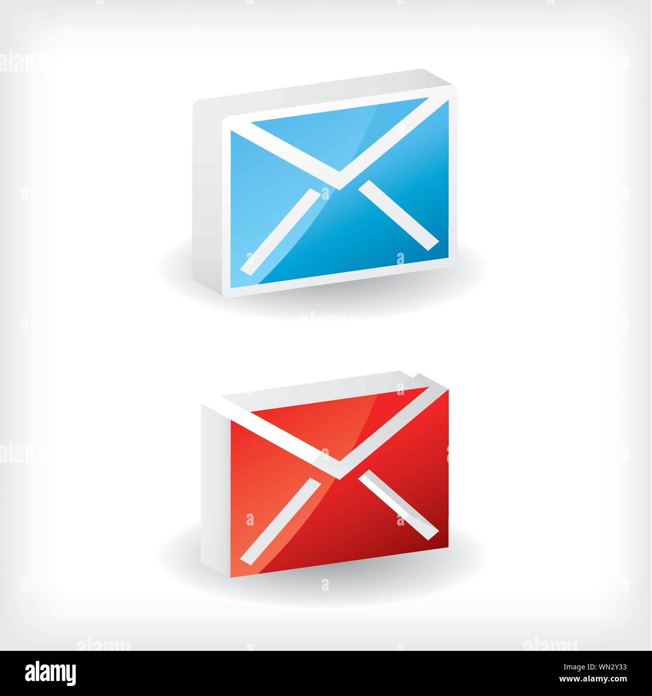 3d email icons Stock Vector Image & Art - Alamy