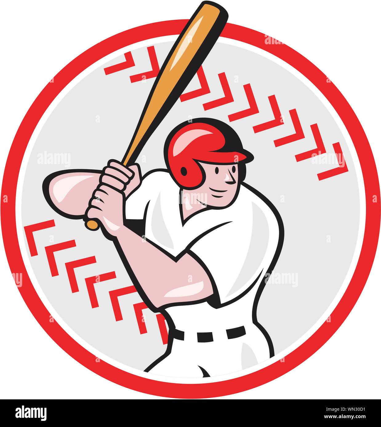 Baseball Player Batting Ball Cartoon Stock Vector Image & Art - Alamy