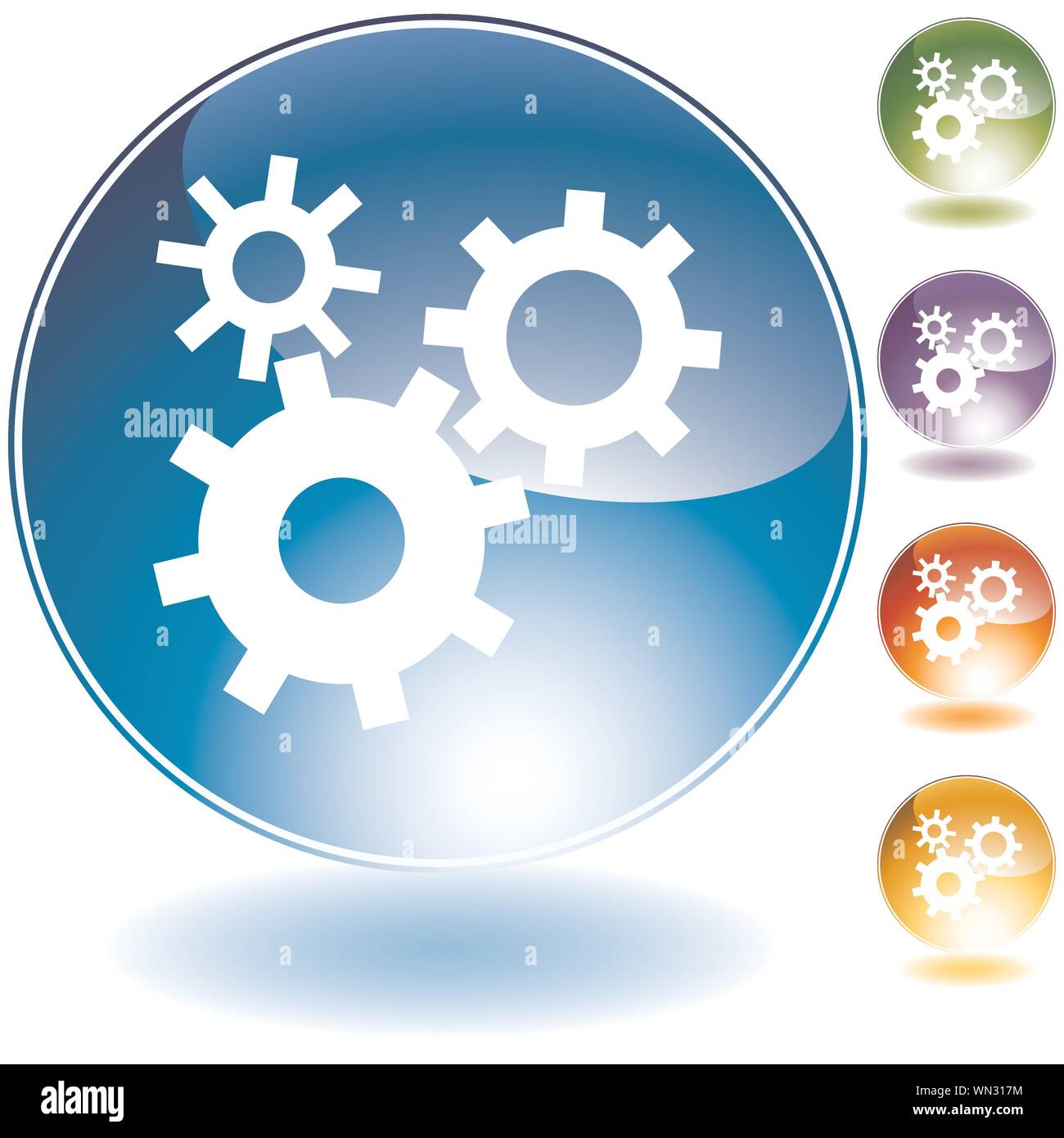 Machine Wheel Icon Stock Vector Image & Art - Alamy