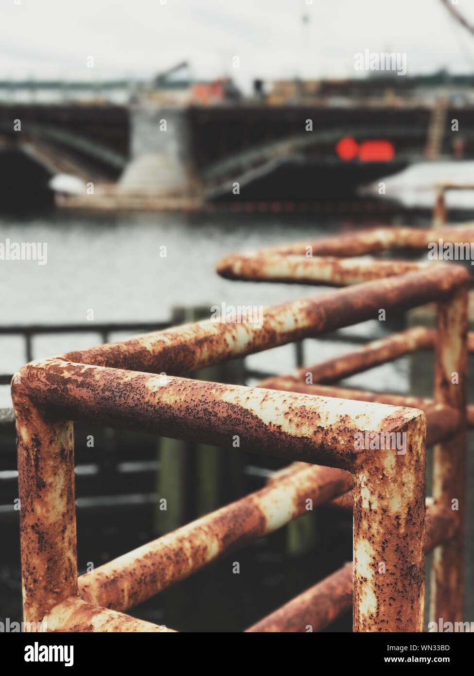 Rusty old bridge over water hi-res stock photography and images - Alamy