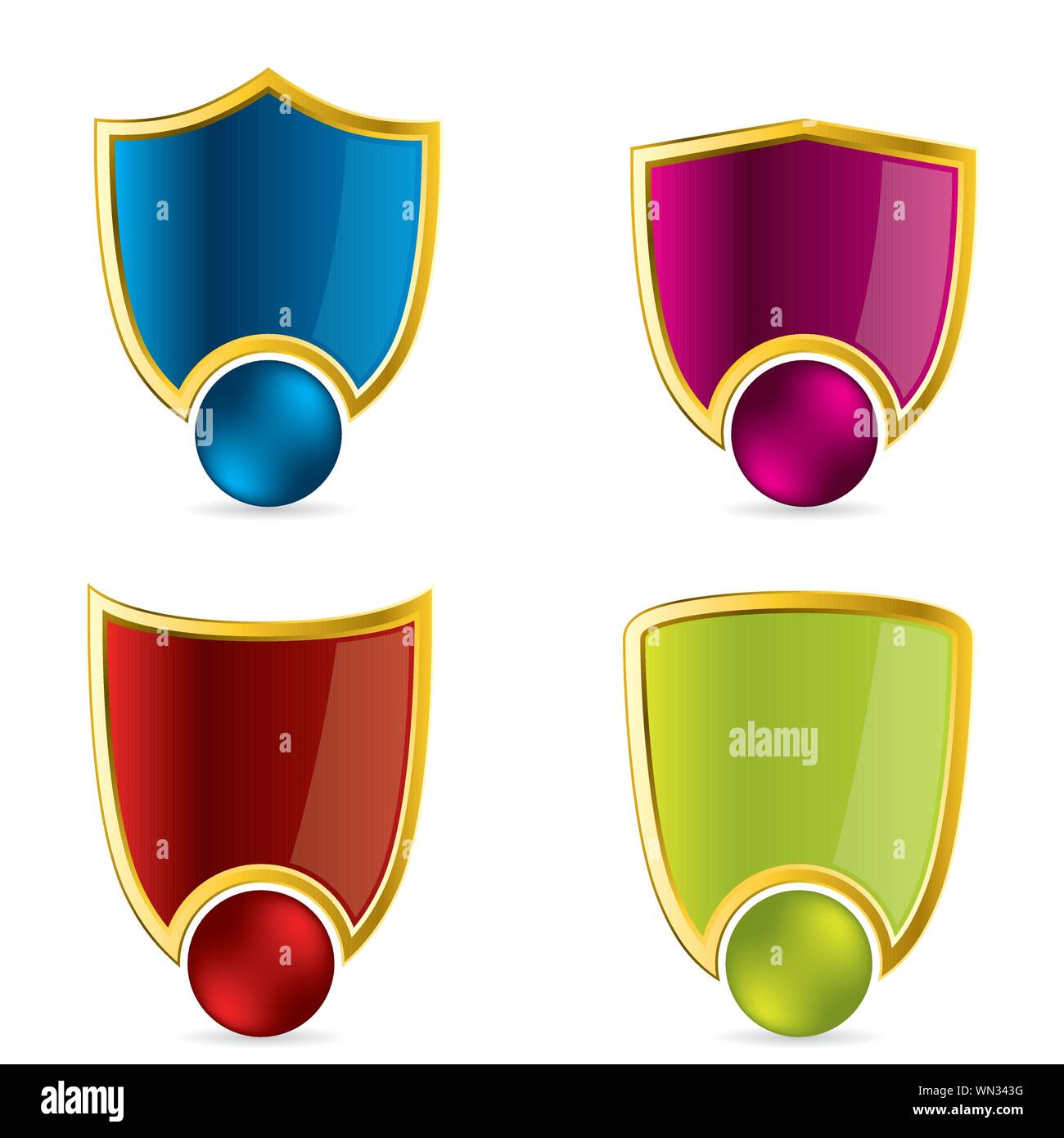 Various color shield designs Stock Vector Image & Art - Alamy