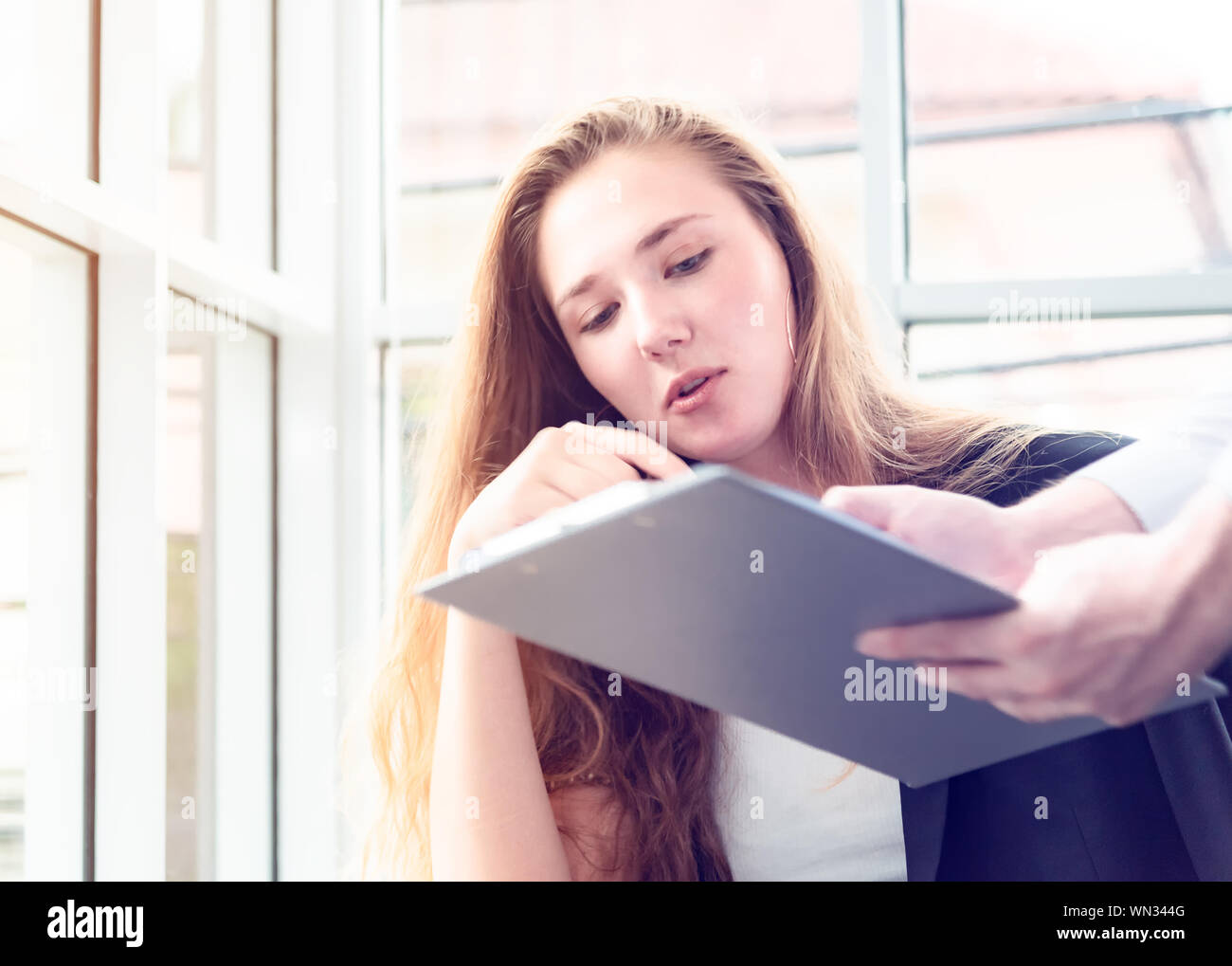 Teamwork business concept .Start up business people in modern office ...