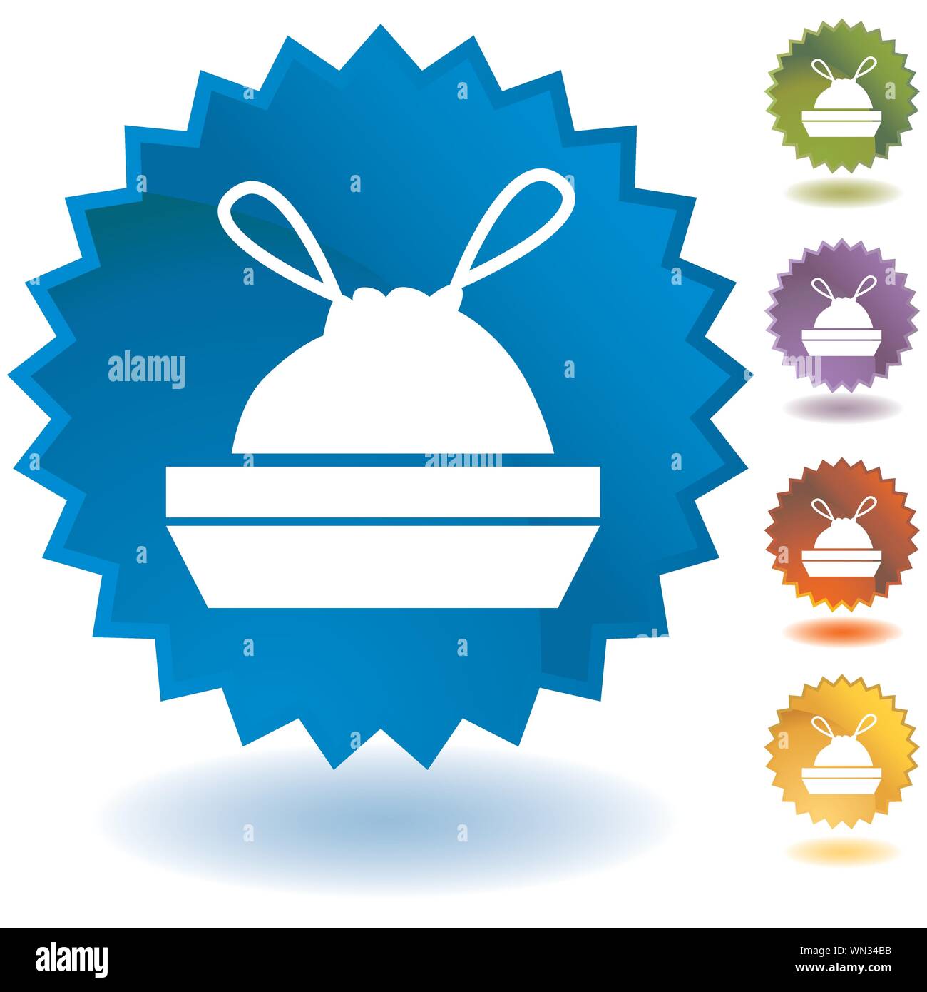 Blue garbage bag trash Stock Vector Images - Alamy