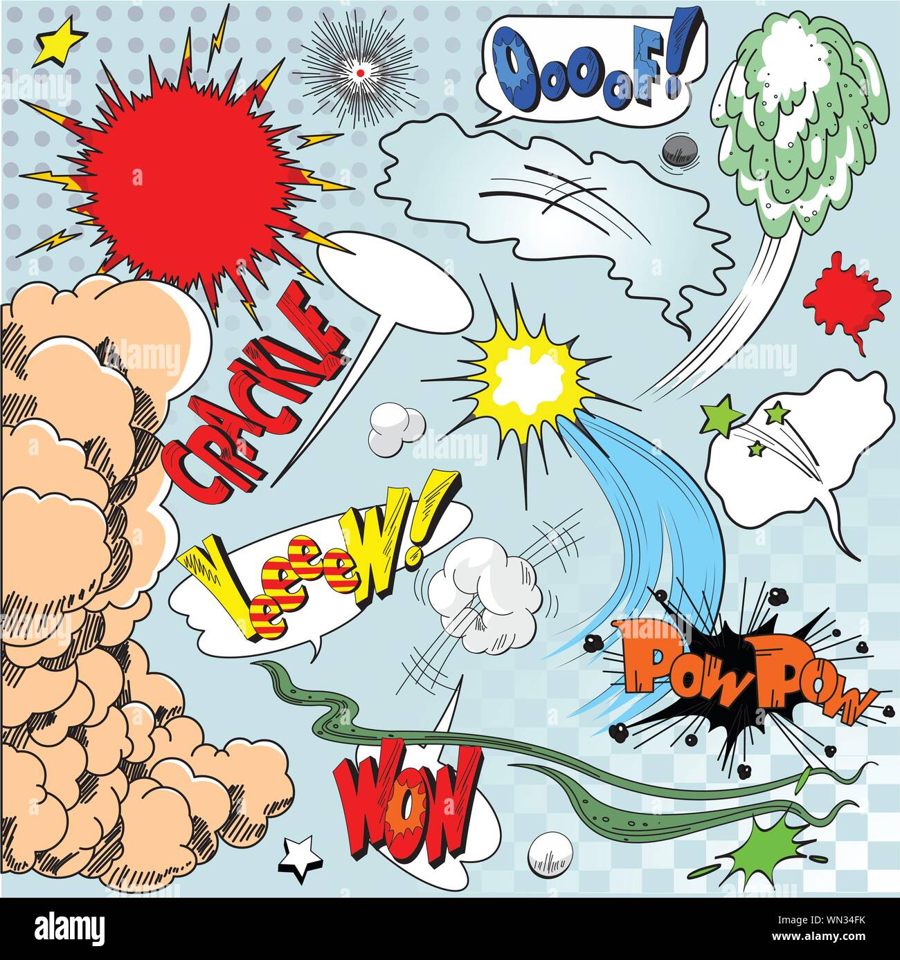 Set of comic elements Stock Vector Image & Art - Alamy