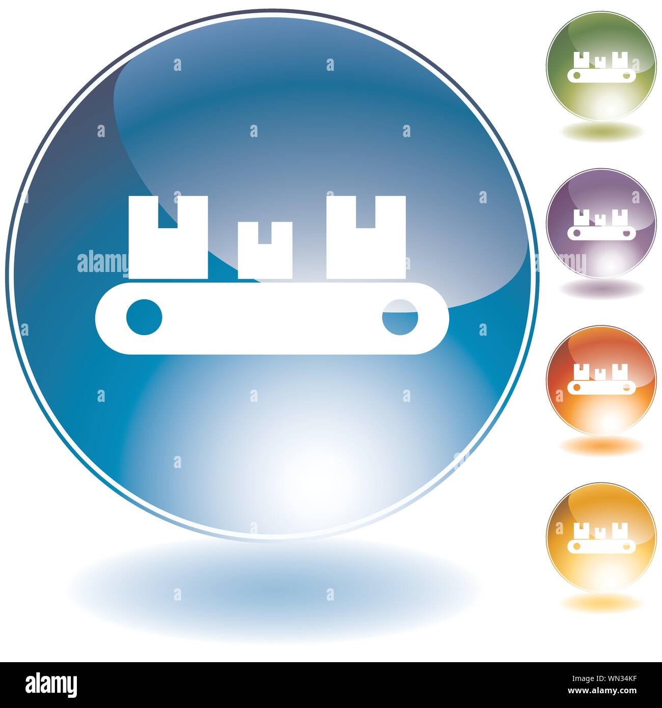 Conveyor Belt Icon Stock Vector Image & Art - Alamy
