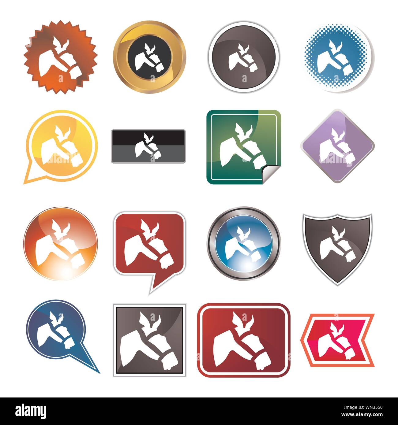 Racing Horse Icon Stock Vector Image & Art - Alamy