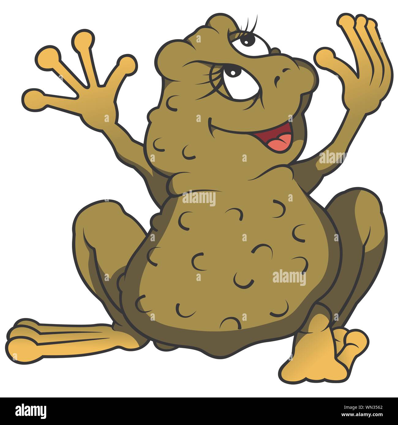 Frog Back View Stock Vector Image & Art - Alamy
