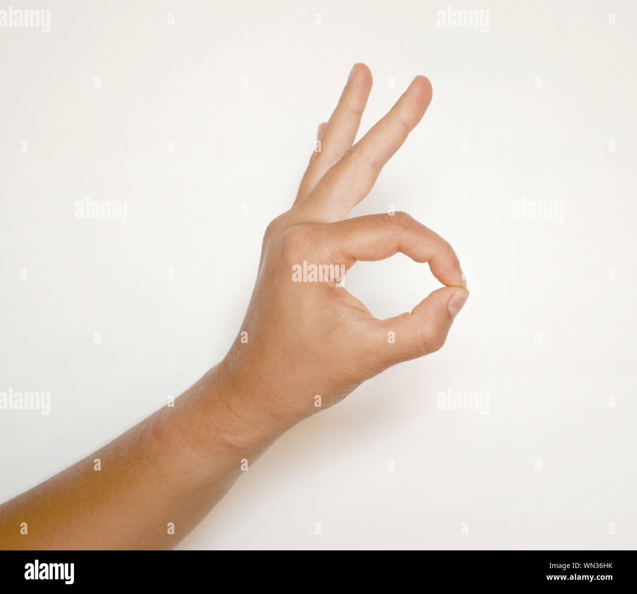 Ok Sign White High Resolution Stock Photography and Images - Alamy