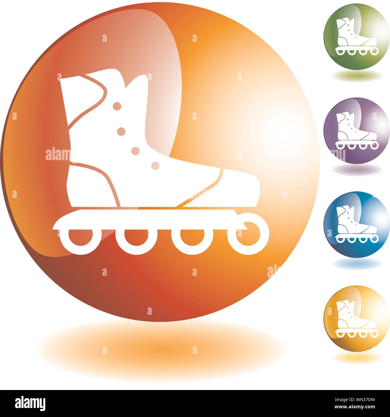 Rollerblade icon hi-res stock photography and images - Alamy
