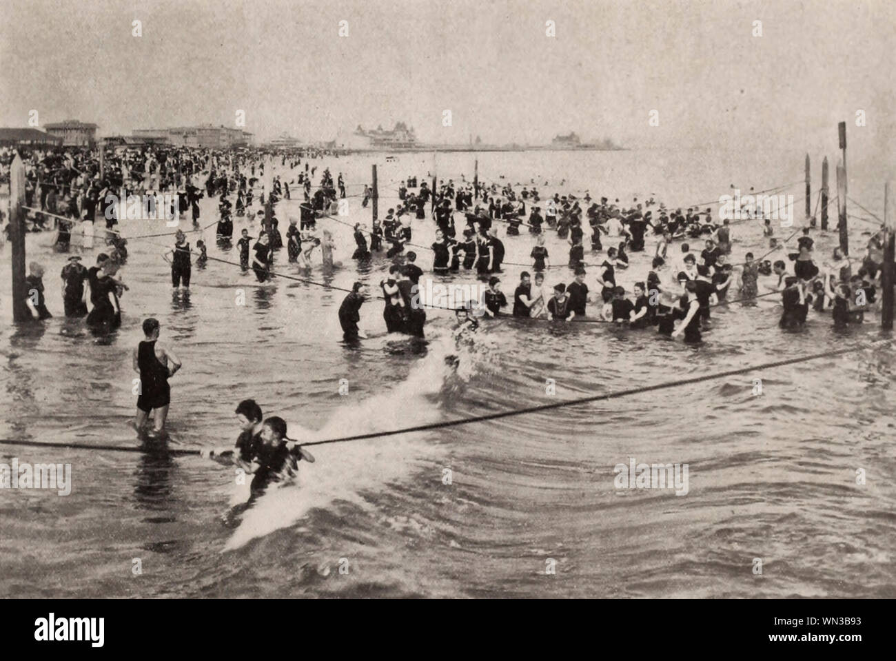 Bathing Scene in Coney Island, New York, circa 1904 Stock Photo - Alamy