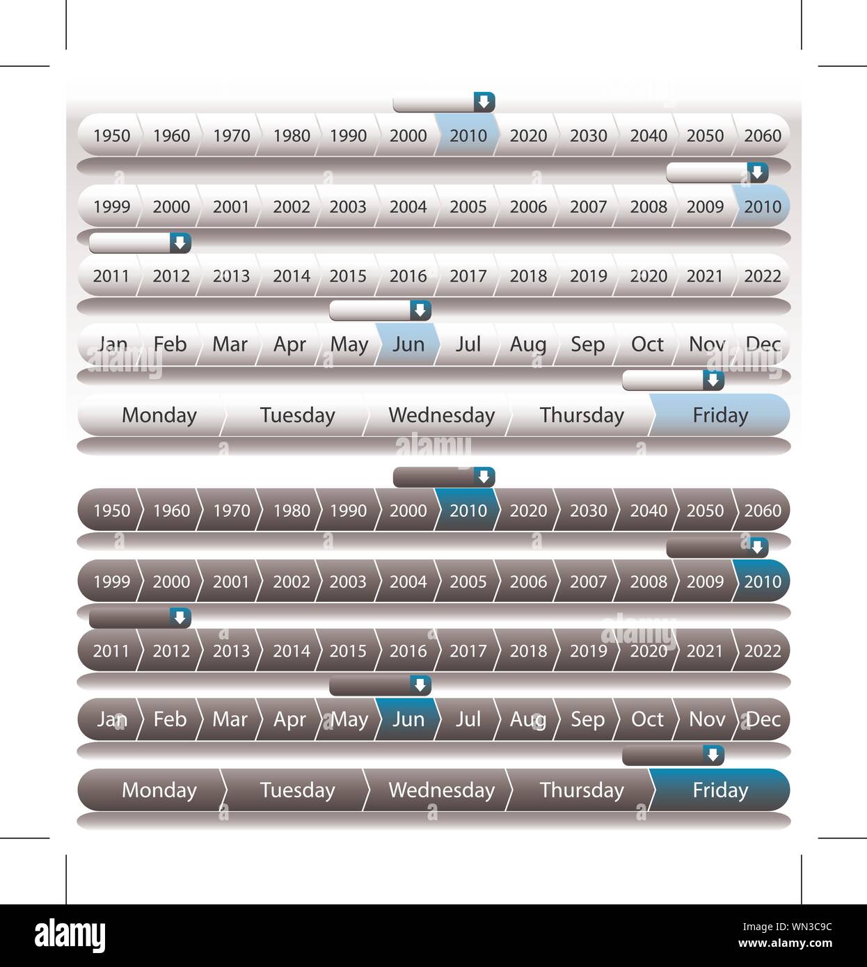 Timeline years history hi-res stock photography and images - Alamy