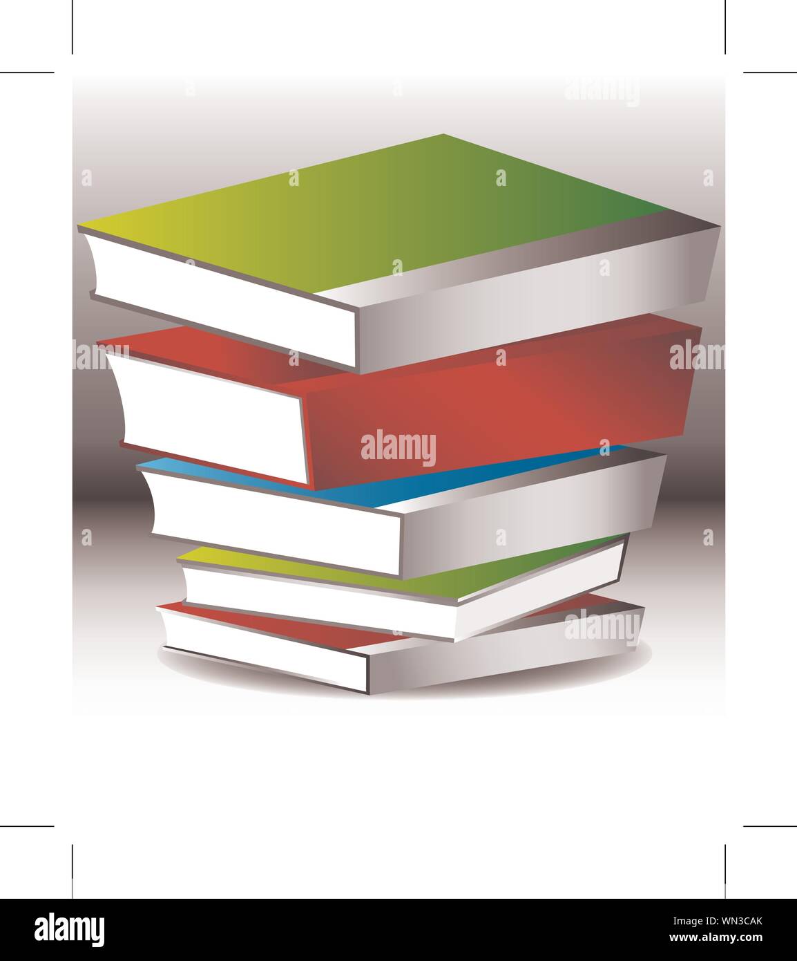 Pile of books image Stock Vector Images - Alamy