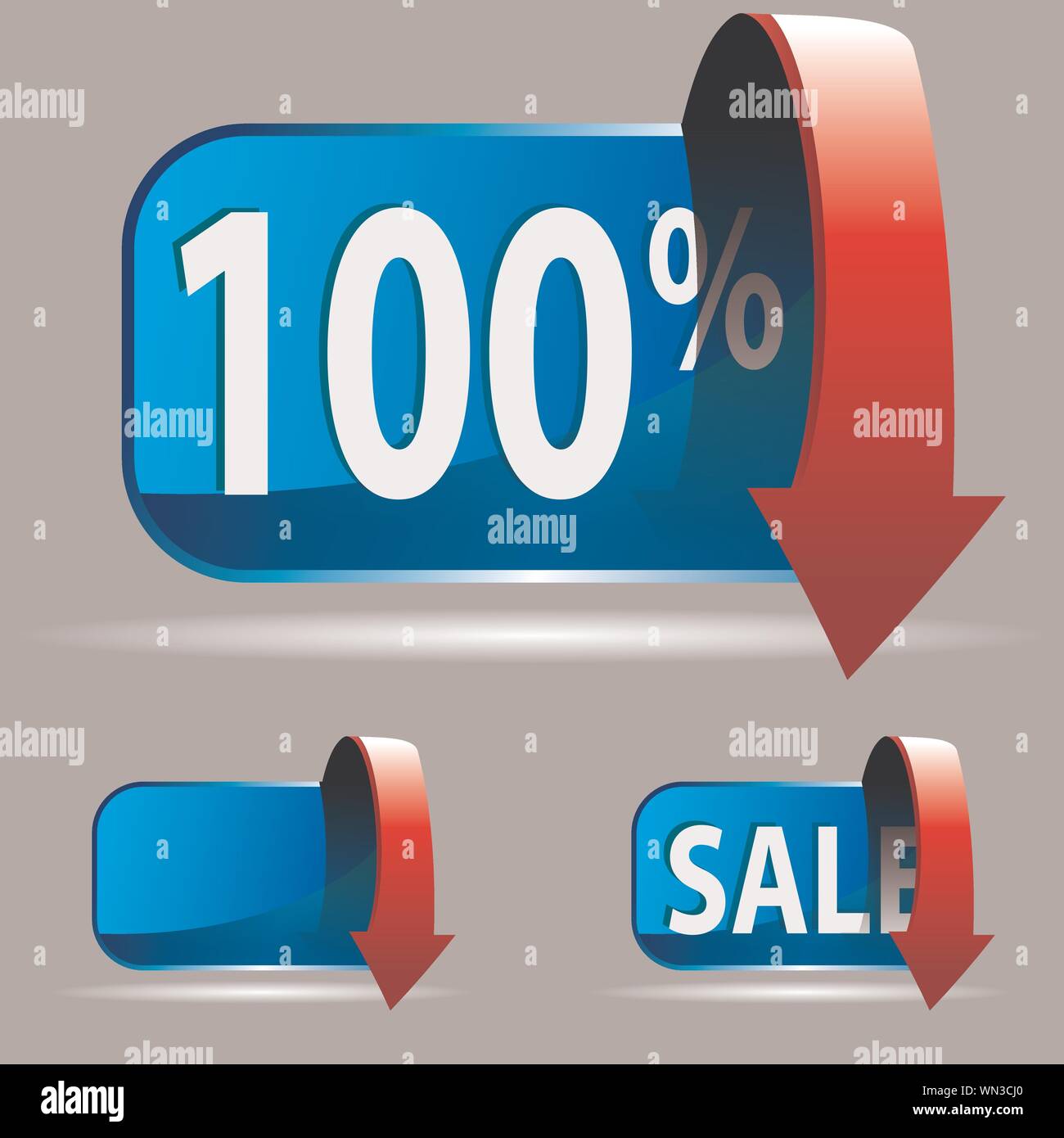 100 percent discount blue hi-res stock photography and images - Alamy