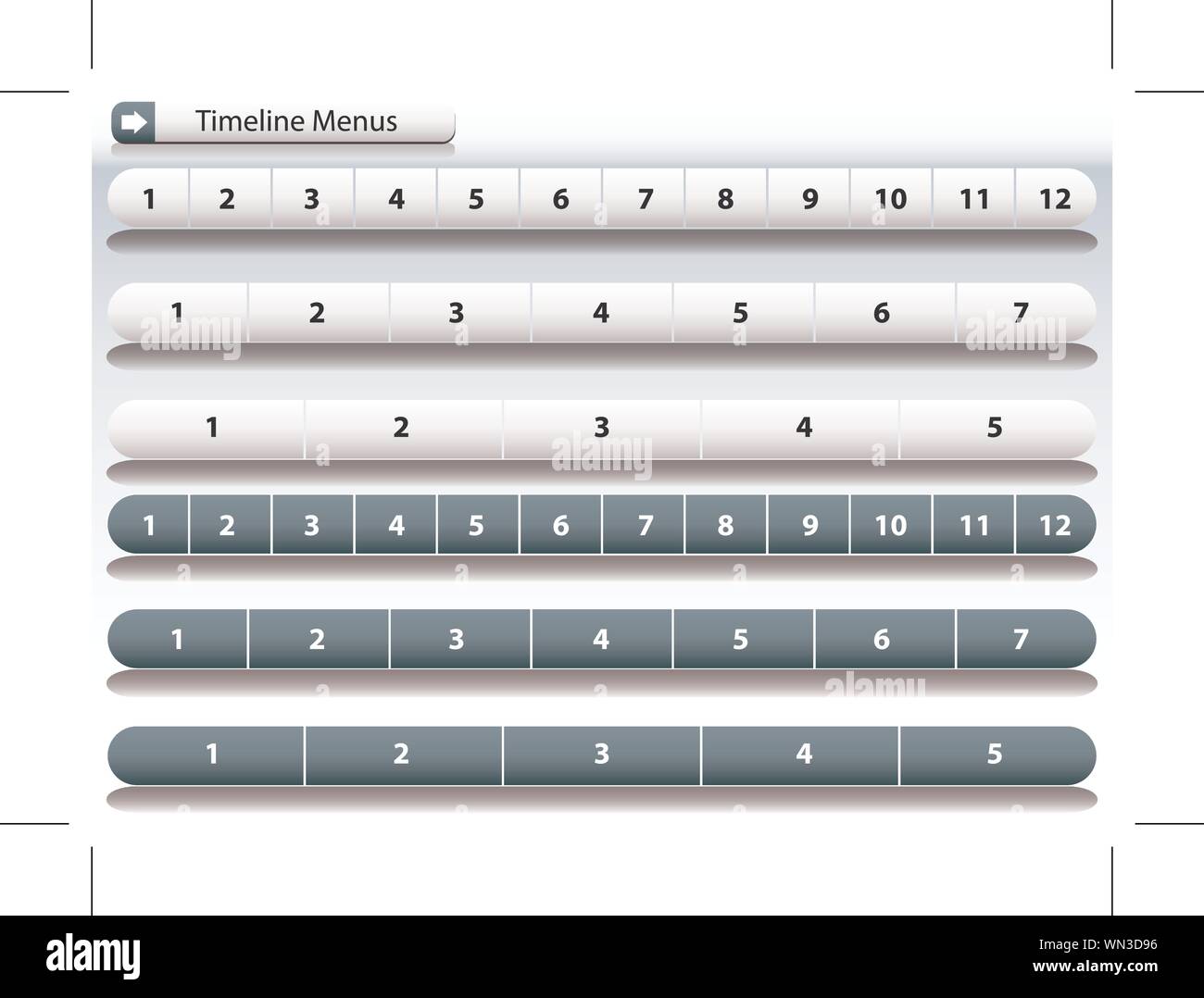 Timeline Menu Bars Stock Vector Image & Art - Alamy