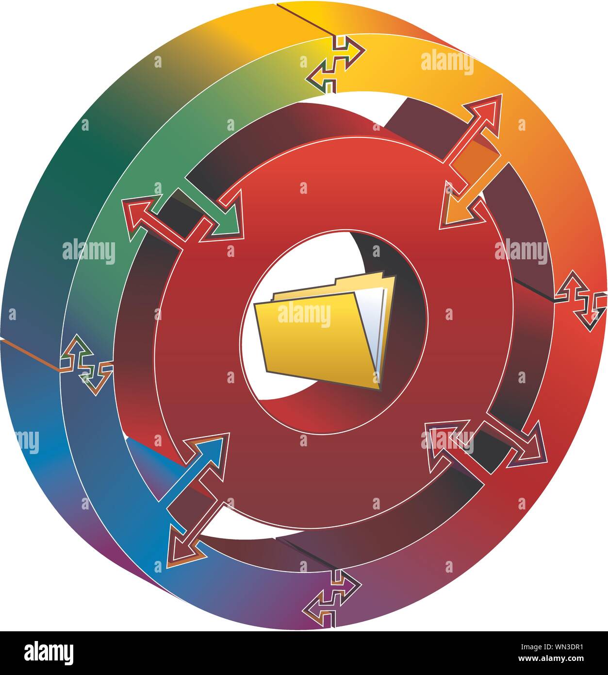 Process Circle Diagram Stock Vector Image & Art - Alamy