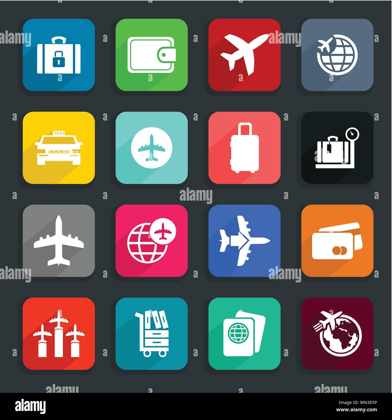 Aircraft wing flying above Stock Vector Images - Alamy