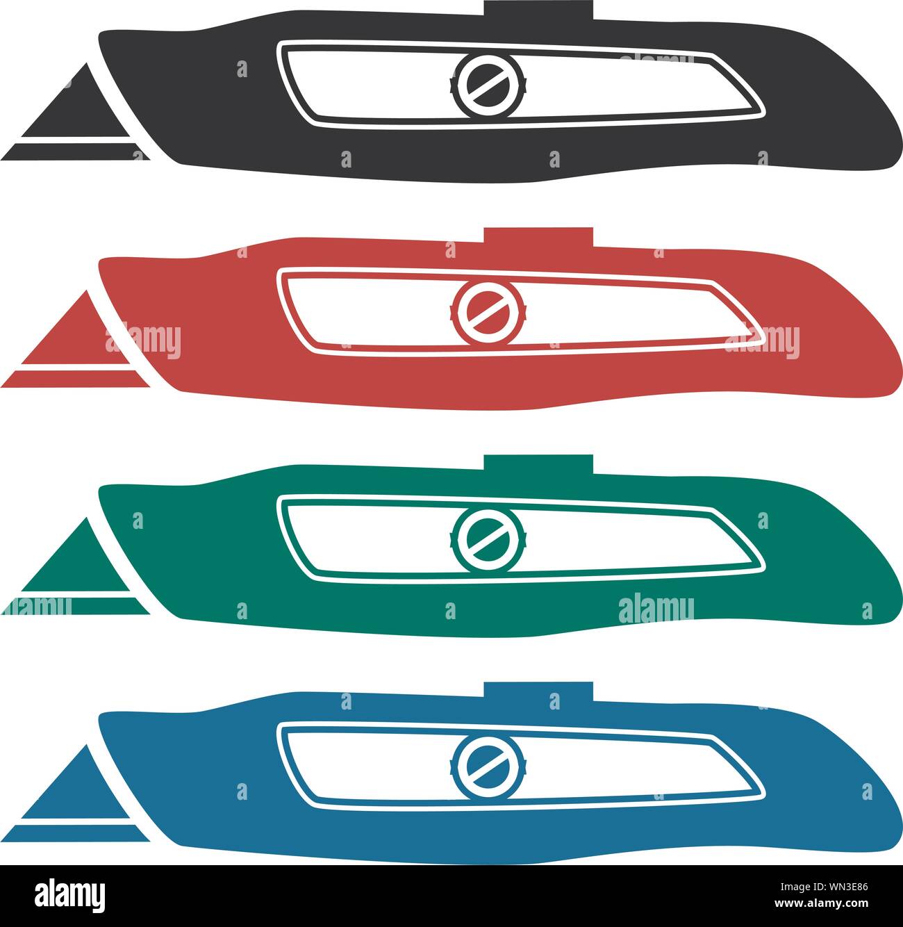 Set of Box Cutters Stock Vector Image & Art - Alamy