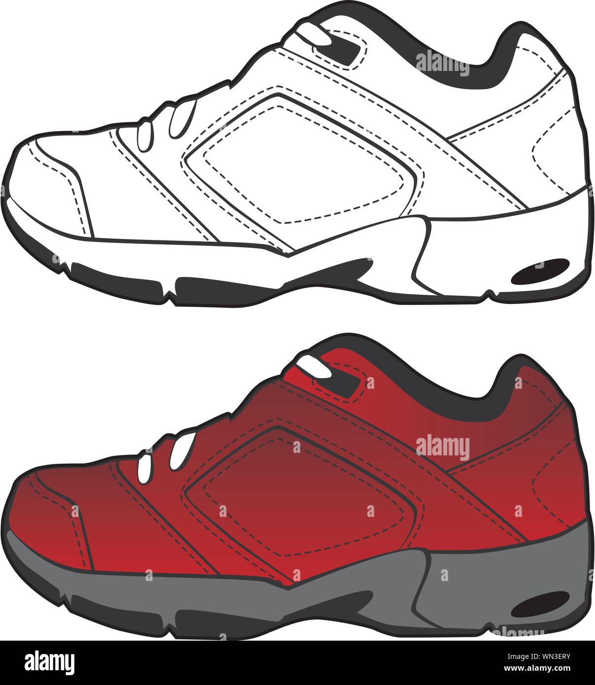 Red lace shoes icon Stock Vector Images - Alamy