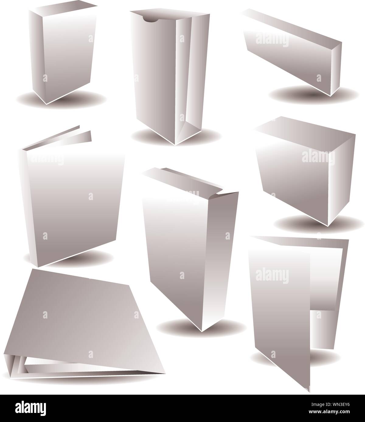 White Blank Packaging Stock Vector Image & Art - Alamy